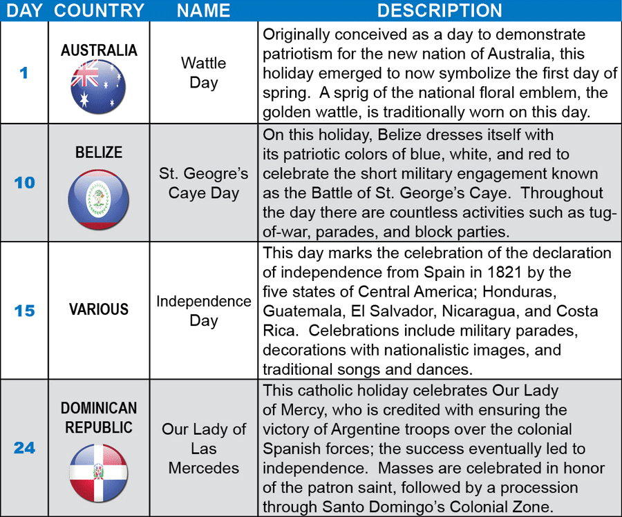 Holidays Around the World in September - Withum