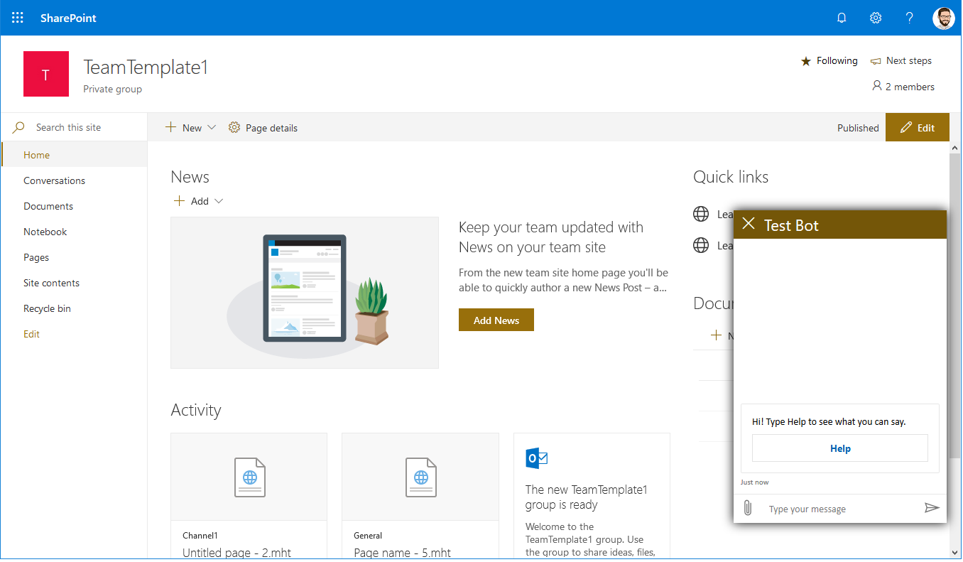 Build A Custom Chat Bot With Sharepoint Framework Withum